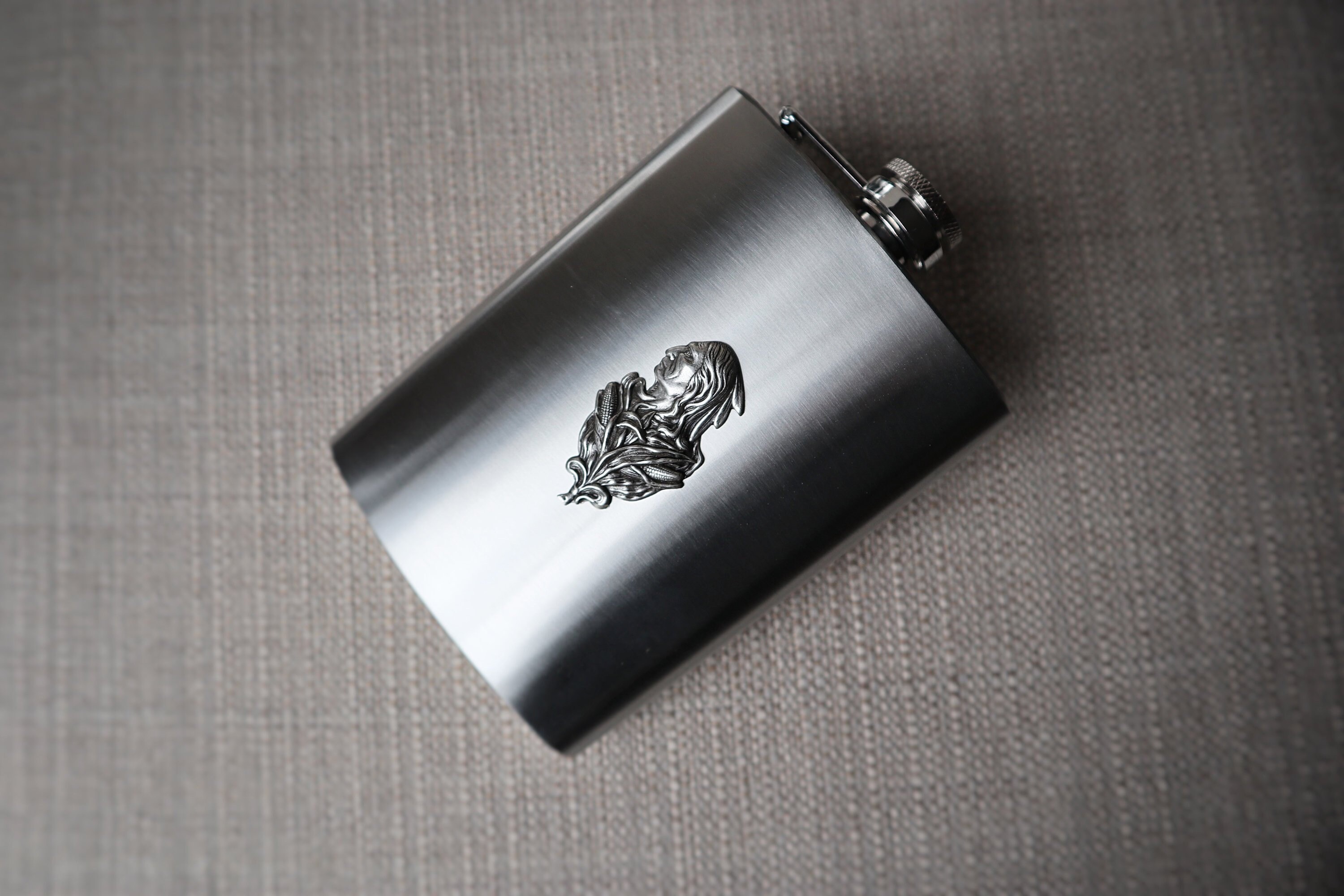 Native American Man Stainless Steel Brass Flask Holds 8 Oz | Etsy