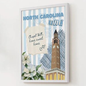 University of North Carolina Poster - Etsy