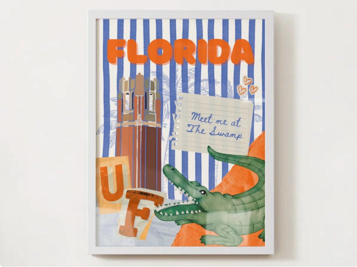 University of Florida Poster - Etsy