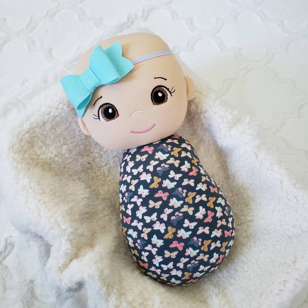 Handmade Waldorf Inspired Cloth Doll, Plush Doll, Swaddle Doll, Baby ...