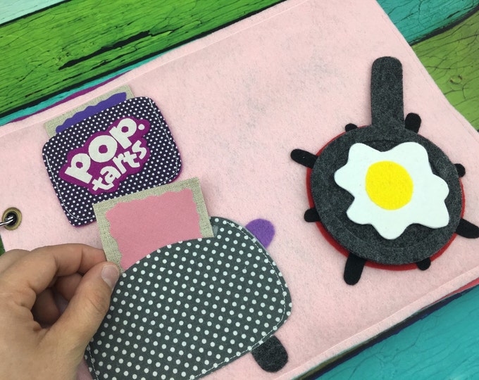 Cooking Quiet Book Travel Game Felt Book Felt Food - Etsy