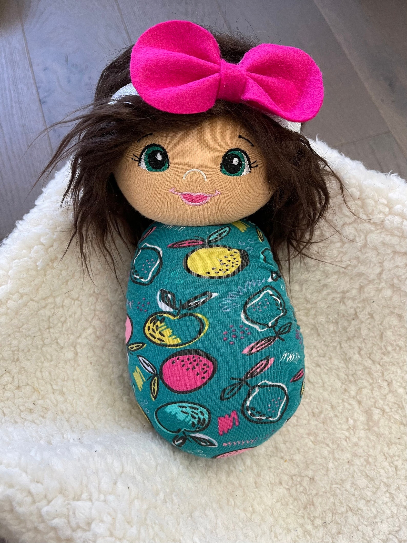 Handmade Swaddle Doll, Plush Swaddle Doll, Baby Doll, Swaddle - Lemons ...