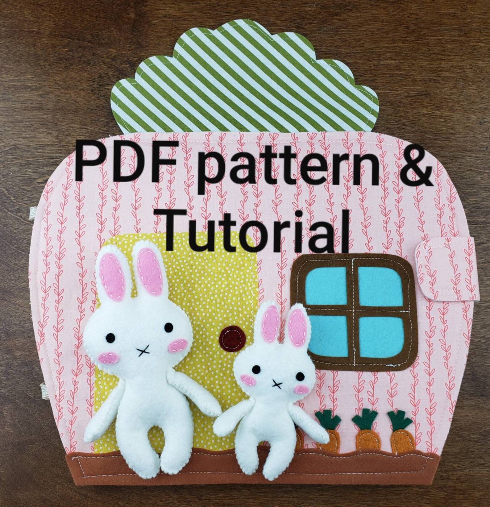 PDF Pattern and Tutorial, Bunny House Pattern, Quiet Book, Sewing ...