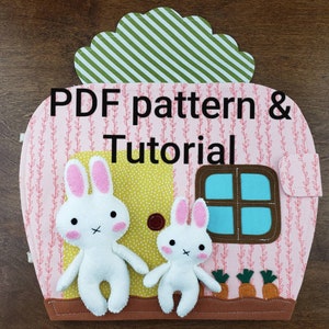 PDF Pattern and Tutorial, Bunny House Pattern, Quiet Book, Sewing ...