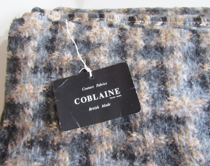 1950s Dress Coat Fabric British Couture Coblaine Houndstooth - Etsy