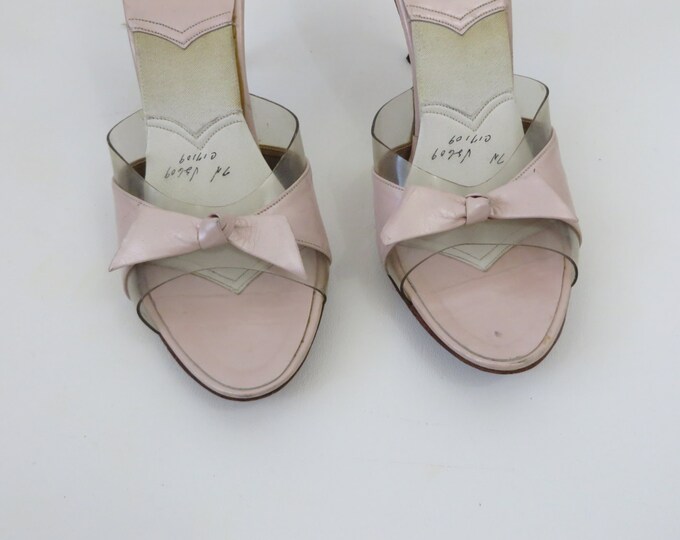 Vintage 1950s Springolator Shoes / Pink Heels / Size 6.5 7 N - Etsy