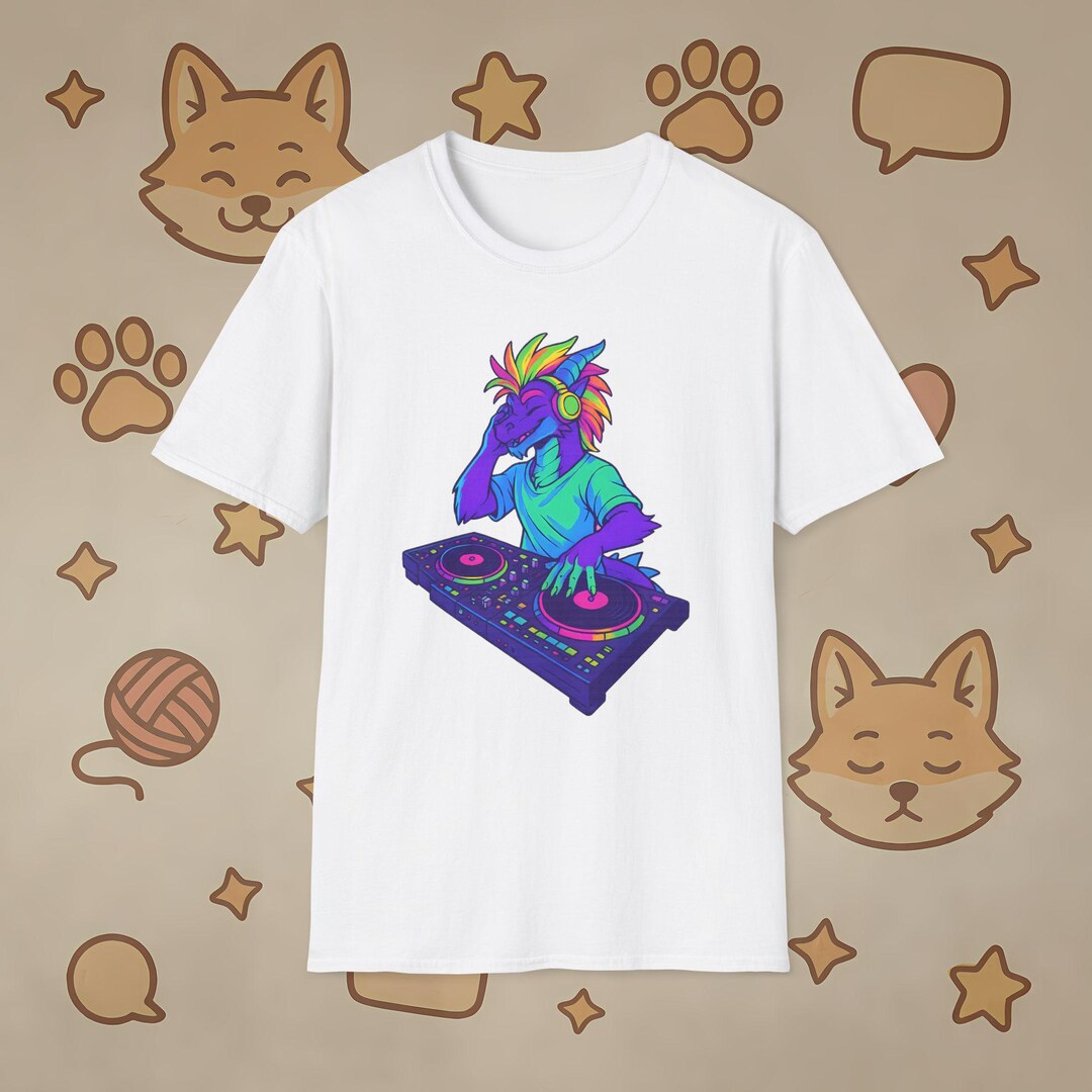 DJ Fursona Shirt | Rave Party Tee | Furry Fandom Gift | Club Outfit - Etsy