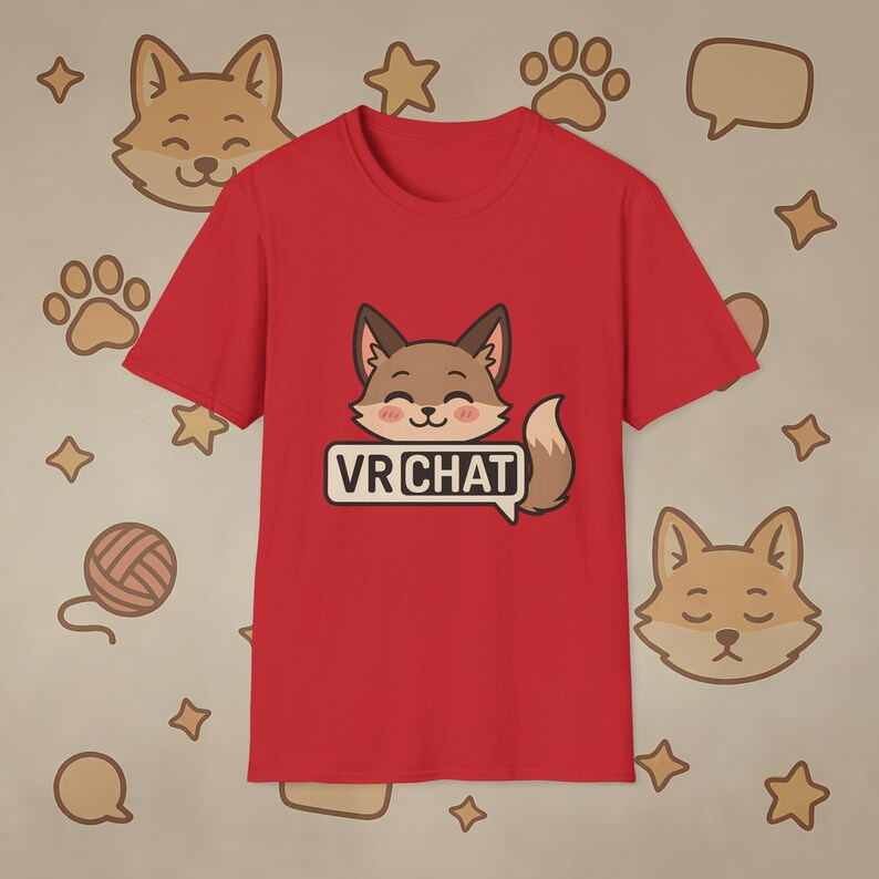 Furry Vrchat T-shirt | Cute Fursuit Art Tee | Kawaii Furry Merch | Soft ...