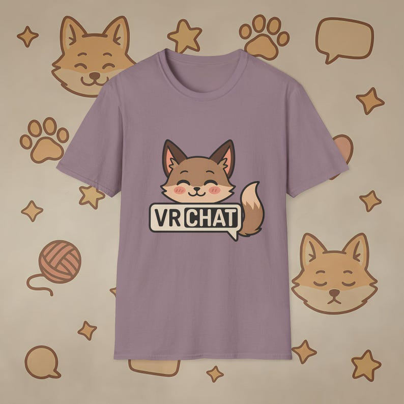 Furry Vrchat T-shirt | Cute Fursuit Art Tee | Kawaii Furry Merch | Soft ...