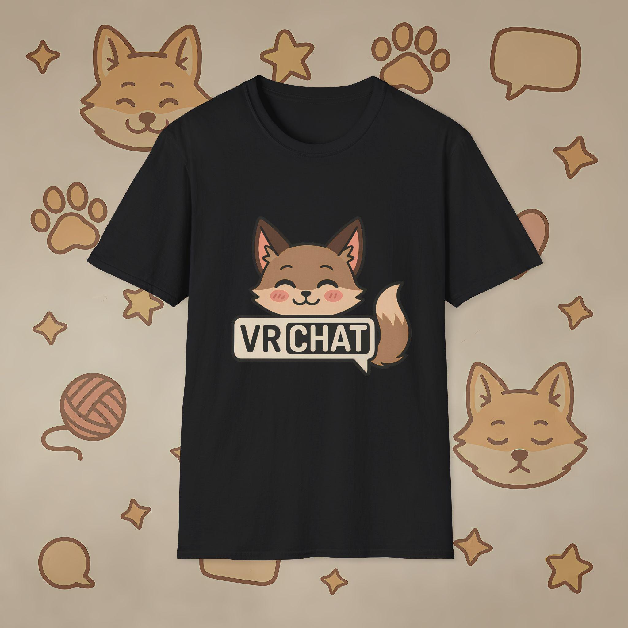 Furry Vrchat T-shirt | Cute Fursuit Art Tee | Kawaii Furry Merch | Soft ...