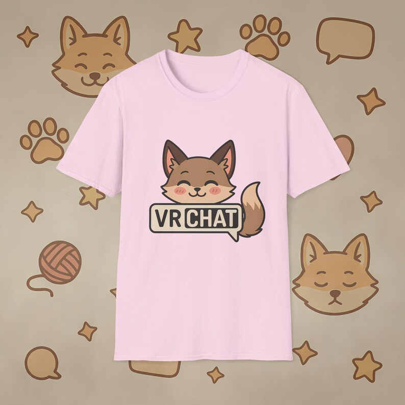 Furry Vrchat T-shirt | Cute Fursuit Art Tee | Kawaii Furry Merch | Soft ...