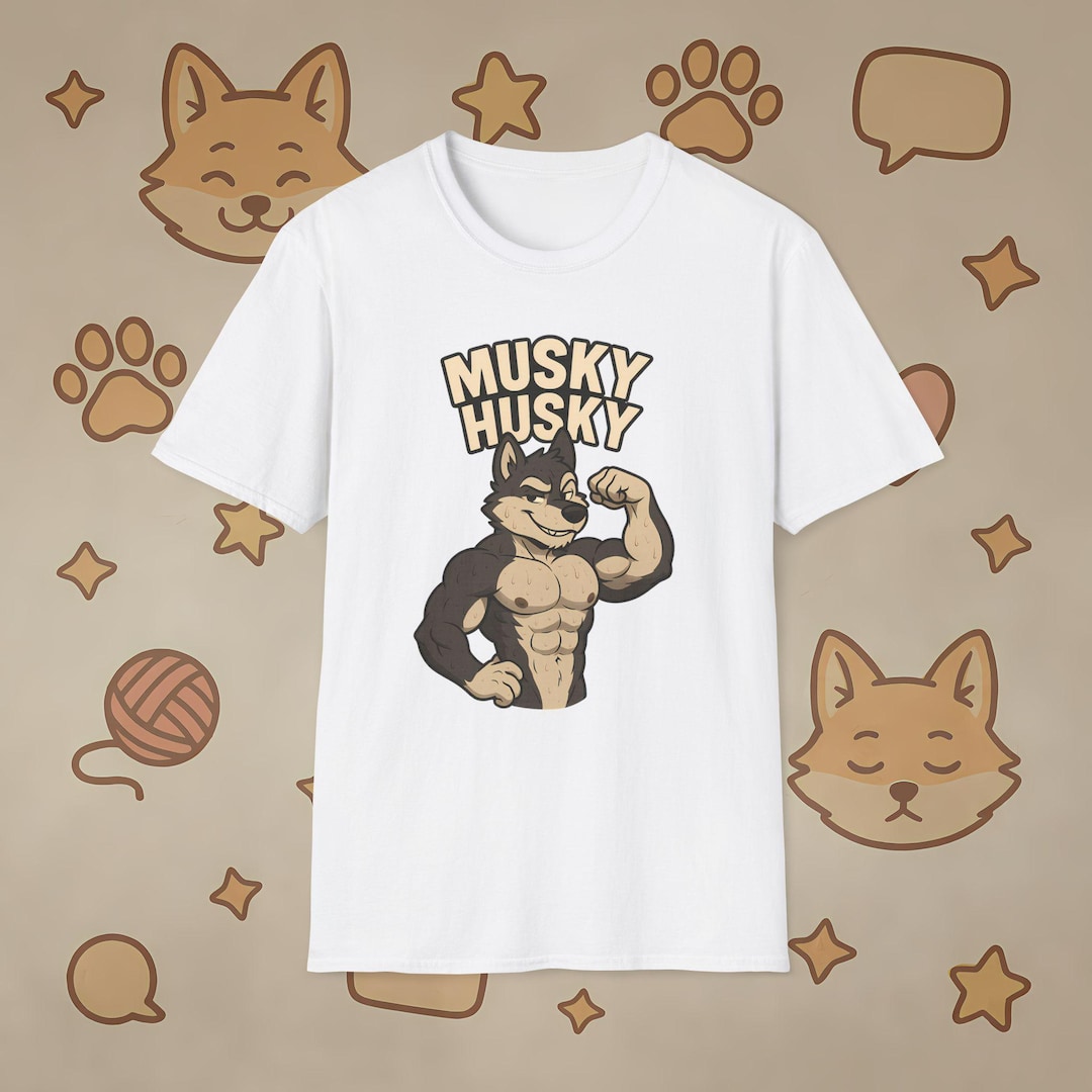 Furry Musky Husky Shirt | Musk Anthro Muscle Graphic Tee - Etsy
