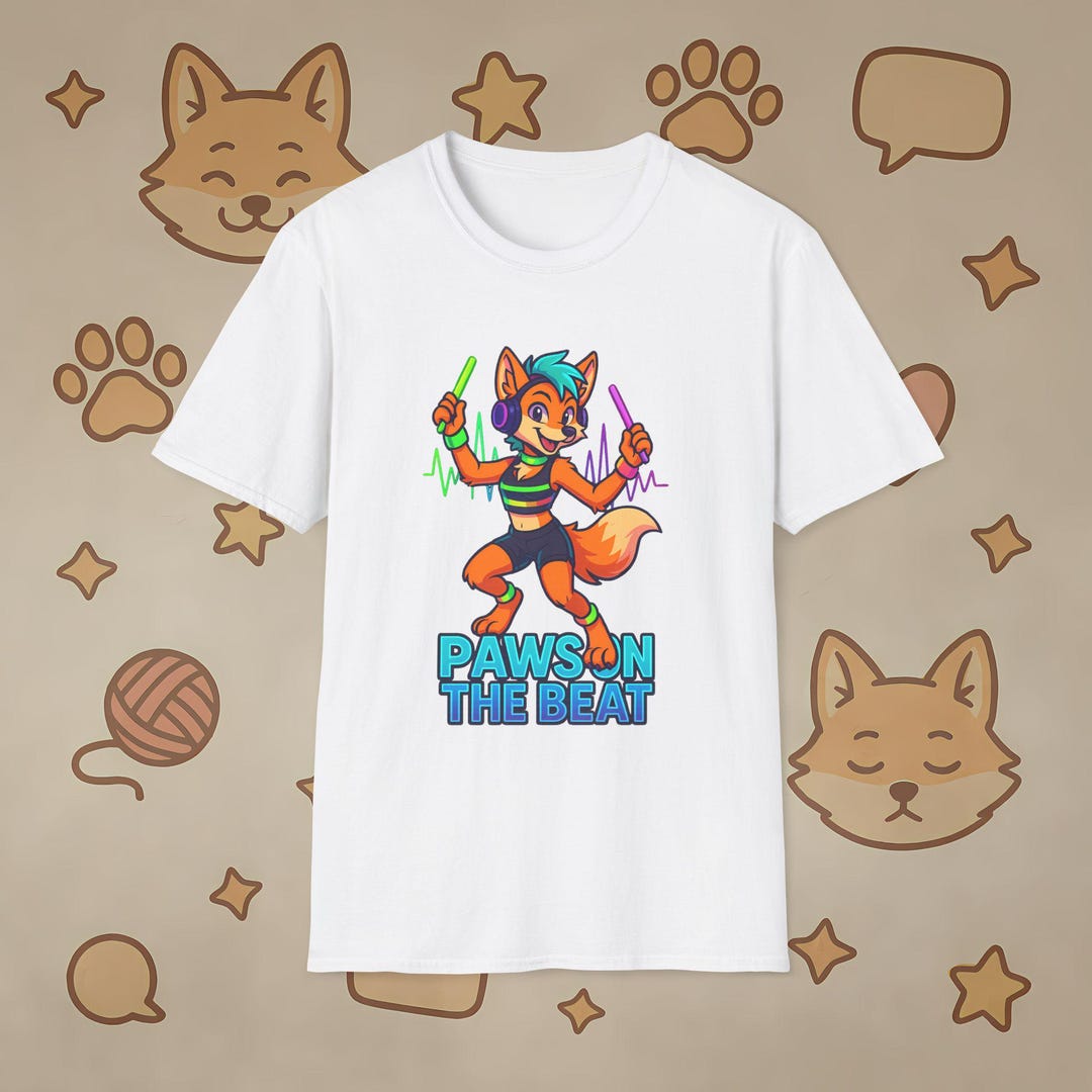 Neon Rave Anthro Fox T-shirt | Furry EDM Festival Shirt - Etsy