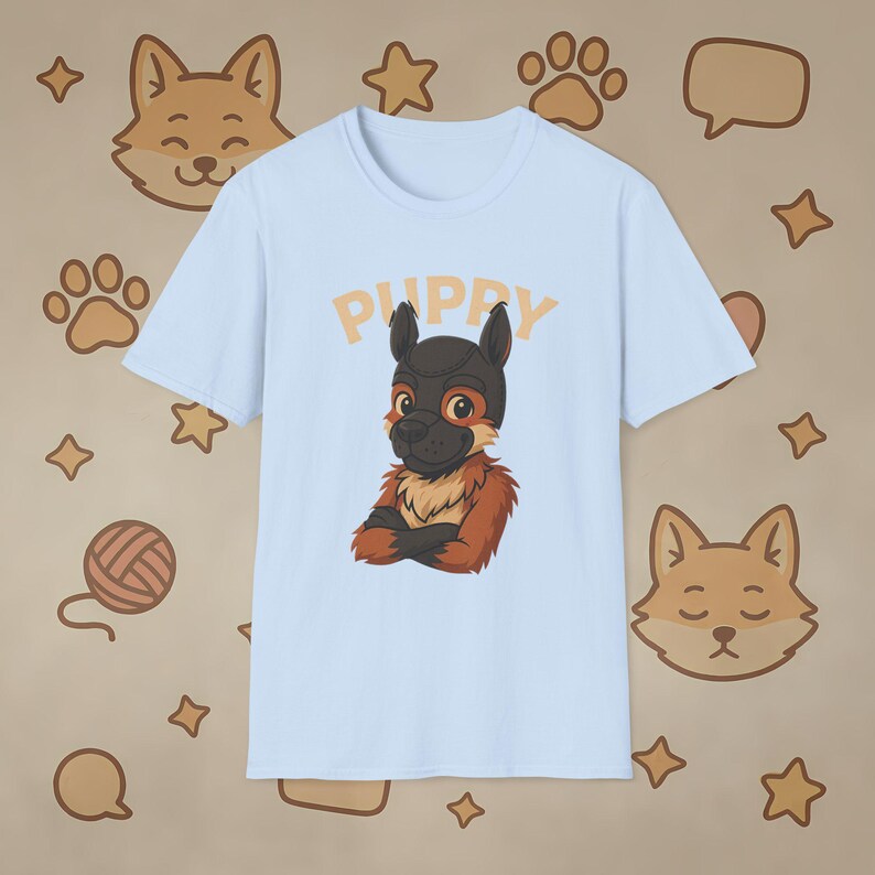 Furry Pup Hood T-shirt | Cute Fursuit Art Tee | Kawaii Furry Merch ...