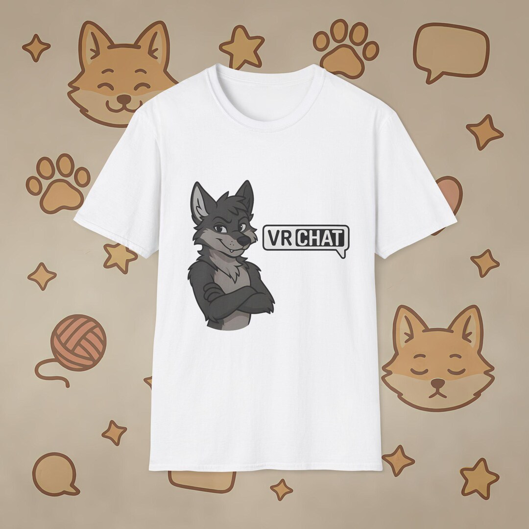 Furry Vrchat T-shirt | Cute Fursuit Art Tee | Kawaii Furry Merch | Soft ...