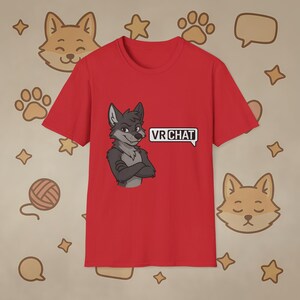 Furry Vrchat T-shirt | Cute Fursuit Art Tee | Kawaii Furry Merch | Soft ...
