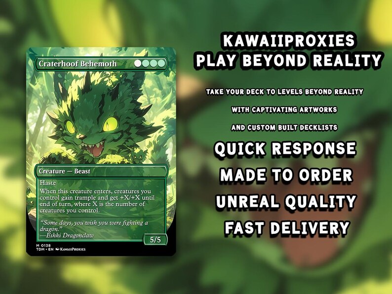 Chibi Anime MTG Deck EDH Tymna and Kodama Premium Quality Proxy 100 ...