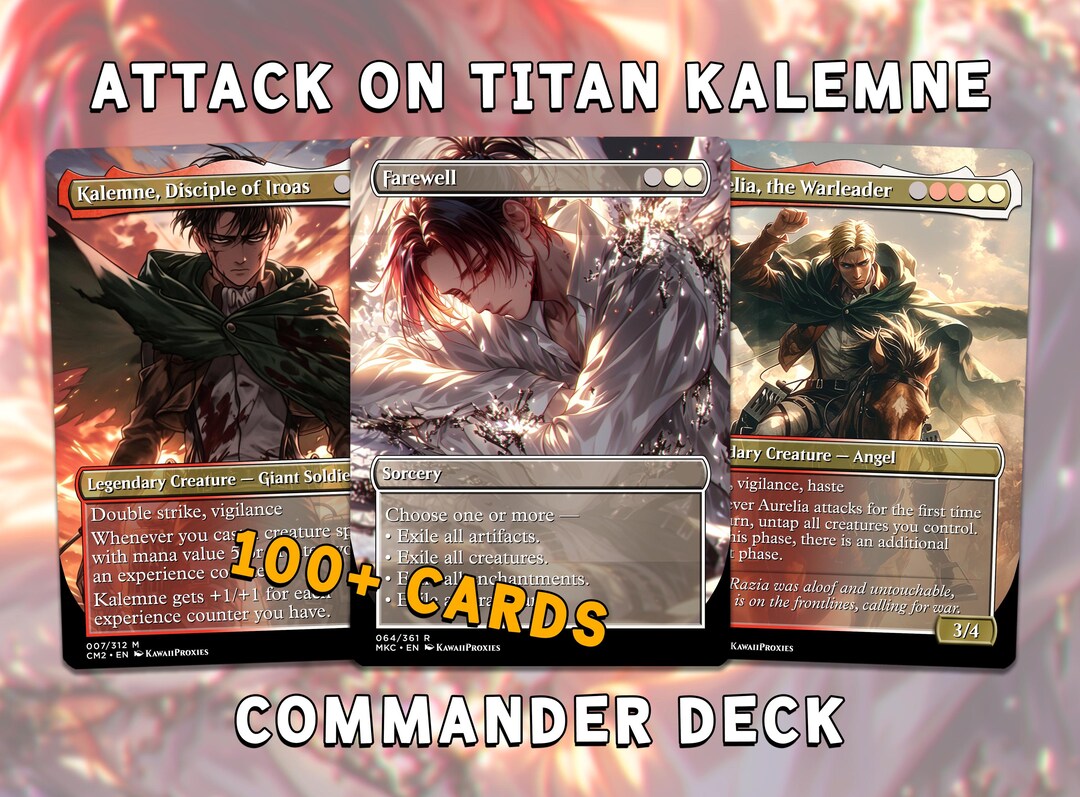 Attack on Titan MTG Deck - KALEMNE Cedh Premium Custom Competitive 100 ...