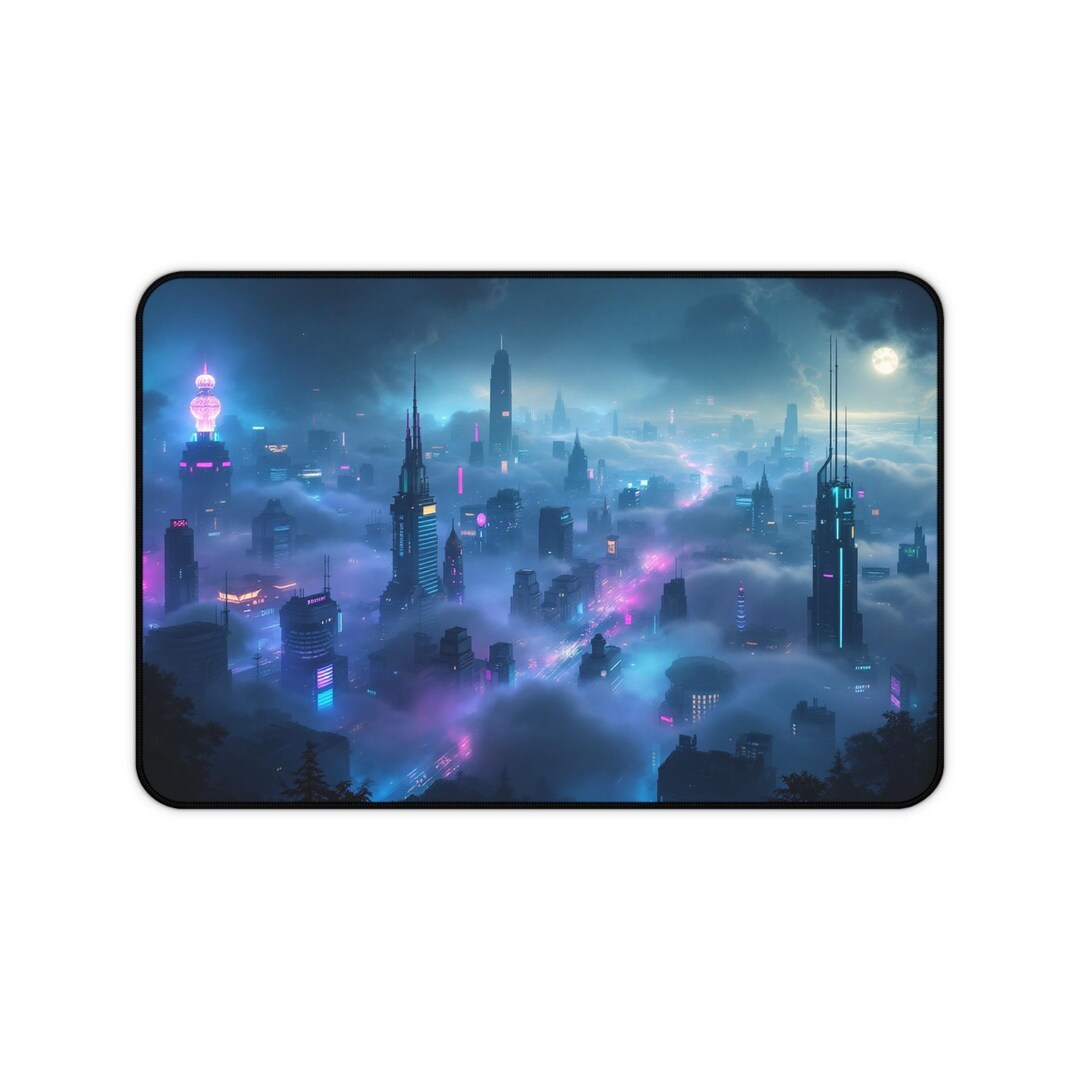 Futuristic Desk Mat, Large Gaming Mouse Pad, Sci-fi Office Decor ...