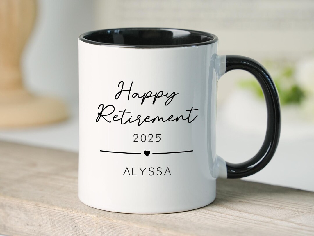 Happy Retirement Coffee Mug, Personalized Retirement Cup, Custom ...
