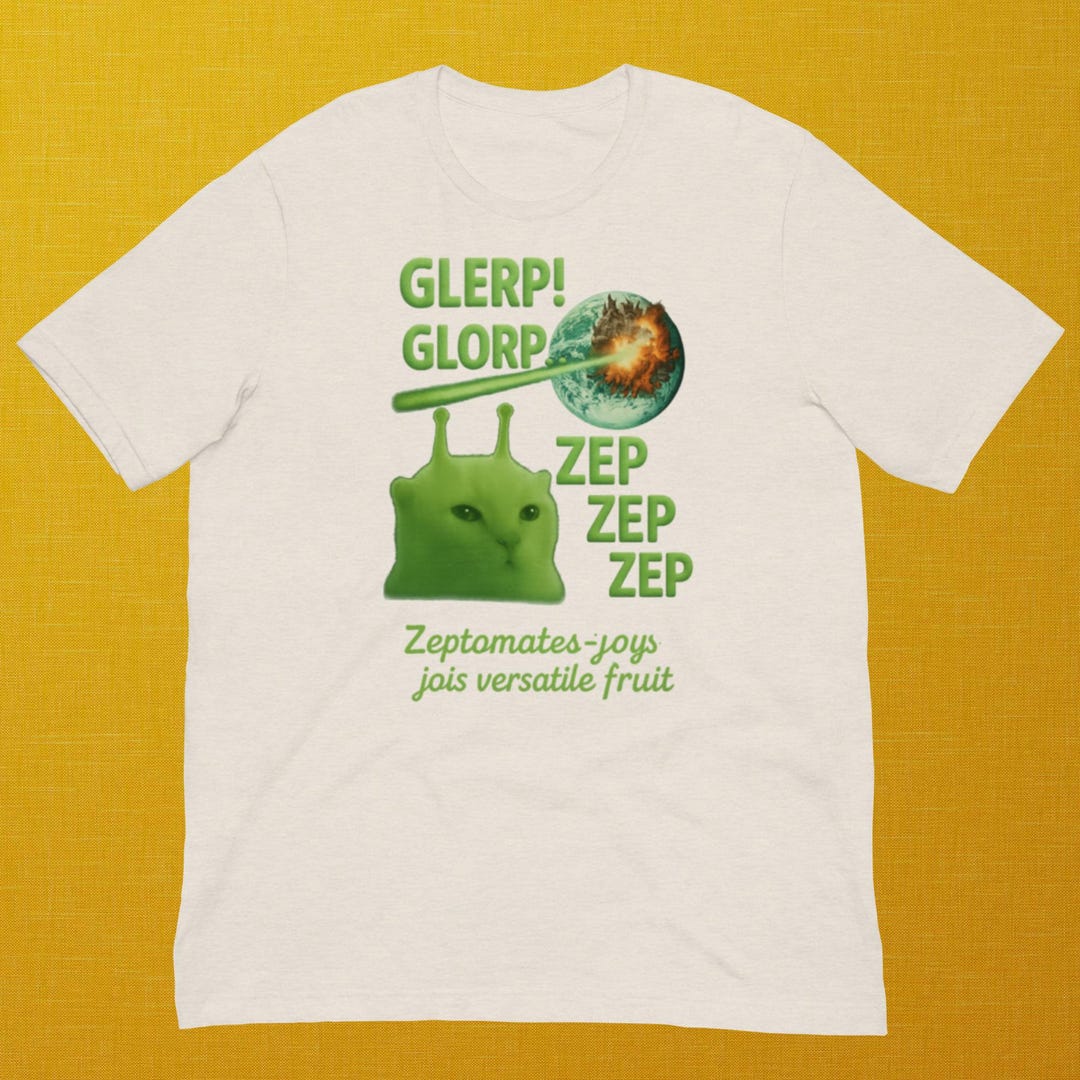 Glerp Glorp Alien Cat Meme Shirt, Funny Brainrot T-shirt, Goofy Ahh Tee ...