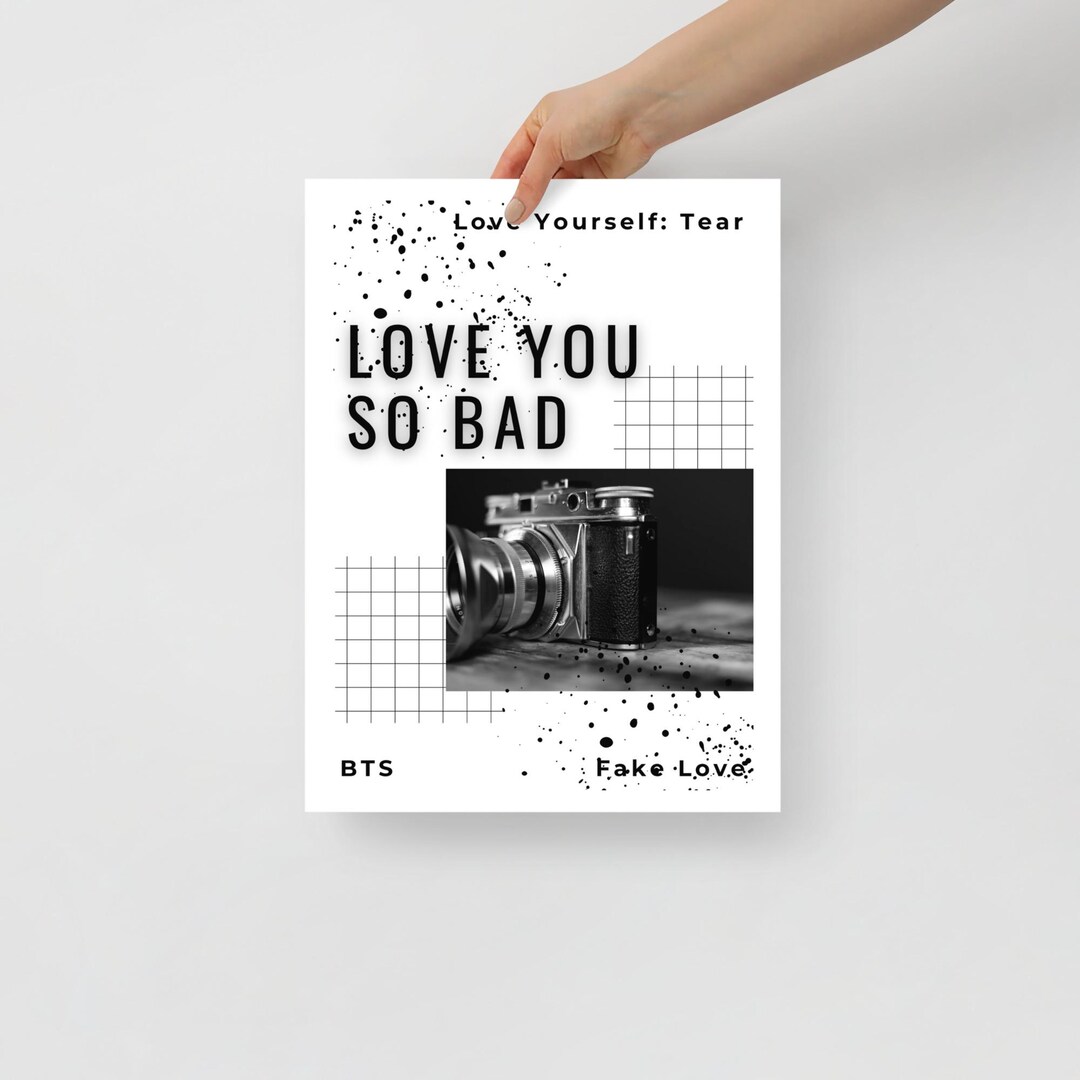 K-pop Lyric Poster - Fake Love - Etsy