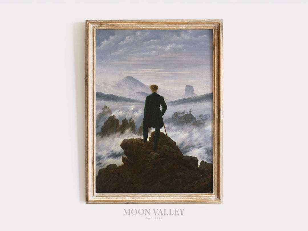 Wanderer Printable Poster | Classical Wall Art, Moody Fog Wall Print ...