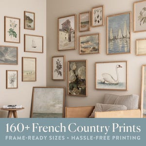 French Country Printable Wall Art Set | 160 Vintage Botanical ...