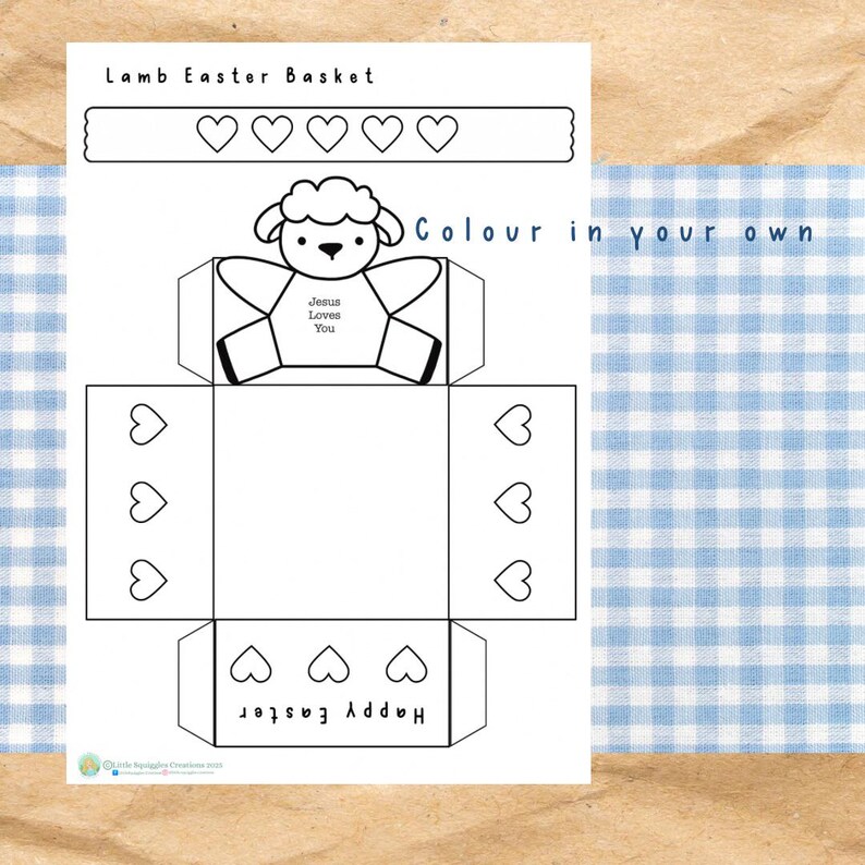 Printable Lamb Easter Basket - Etsy