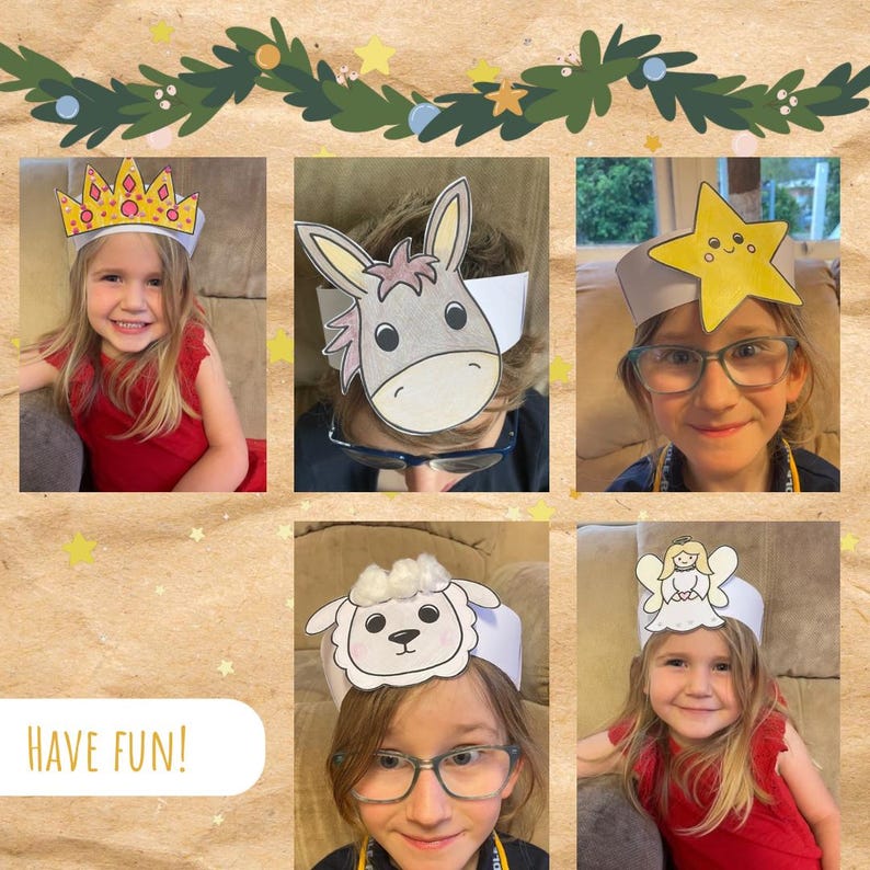 Printable Nativity Character Headbands - Etsy