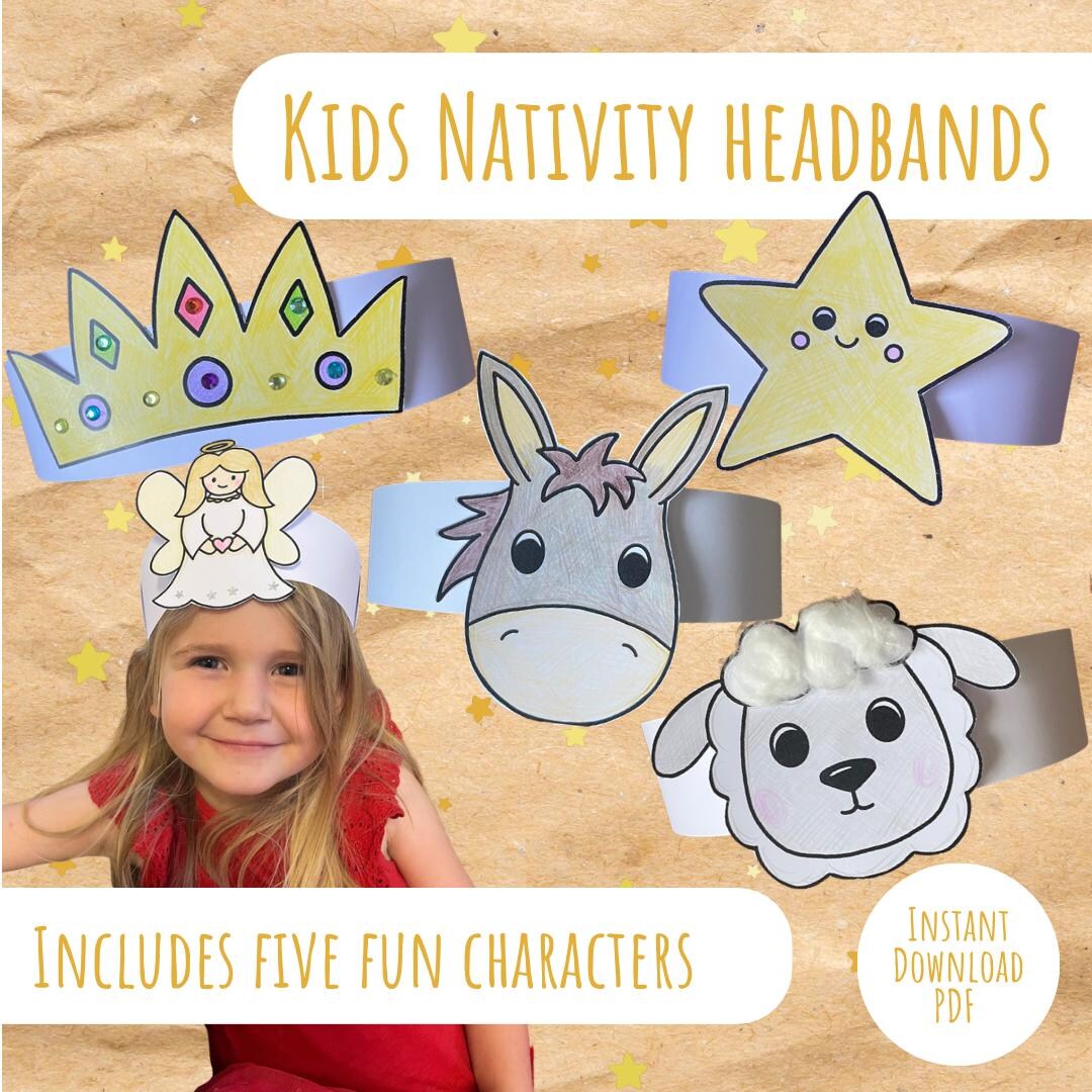 Printable Nativity Character Headbands - Etsy