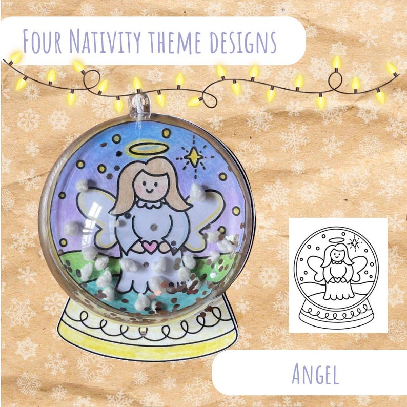 Printable Christmas Nativity Snow Globe Ornament Craft (PDF Template ...
