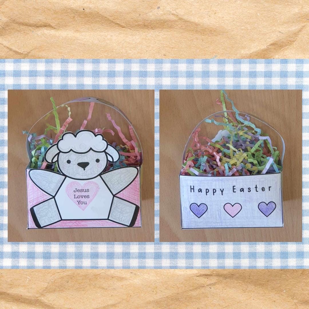 Printable Lamb Easter Basket - Etsy