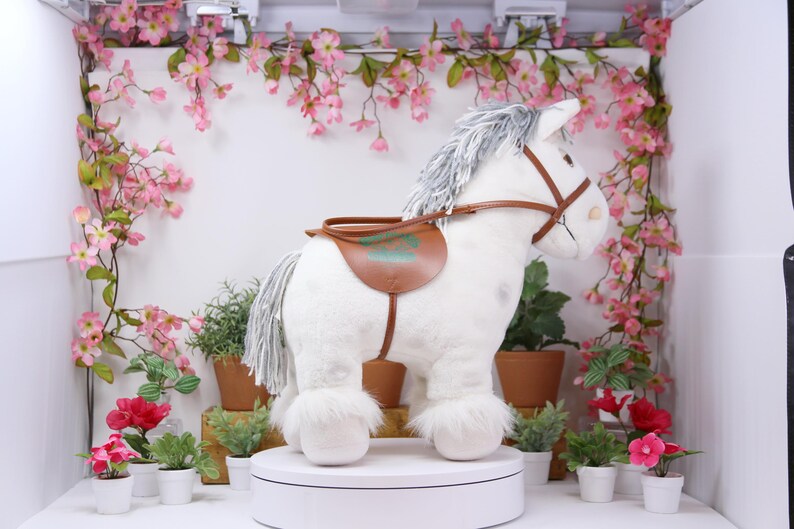 Vintage Cabbage Patch Kids Show Pony Plush: Brown Saddle, Gray Mane ...