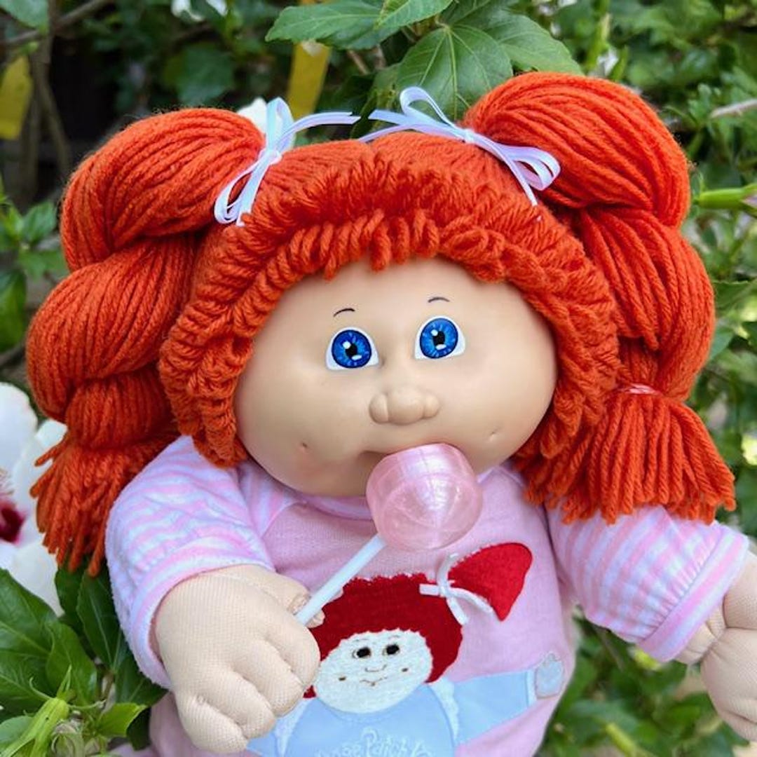 Vintage 1984 Cabbage Patch Kid: Irene Dora, Red Hair, Blue Eyes, Portrait Dress - Etsy