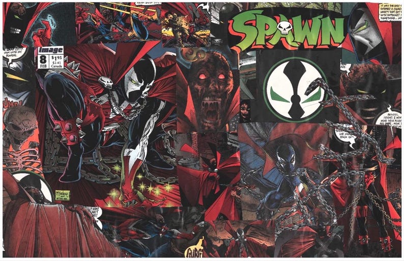 Spawn Comic Book Collage Poster Print - Etsy
