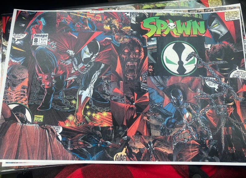 Spawn Comic Book Collage Poster Print - Etsy