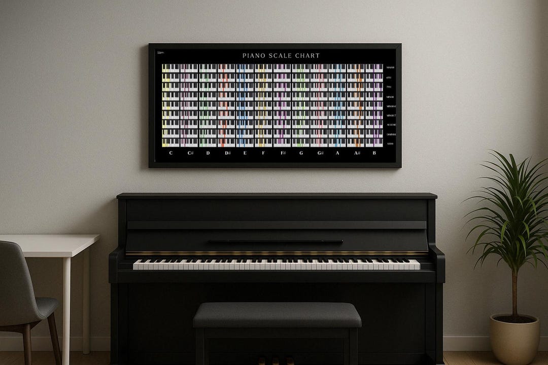 Piano Scales Chart Printable • Digital Download Piano Scale Poster ...