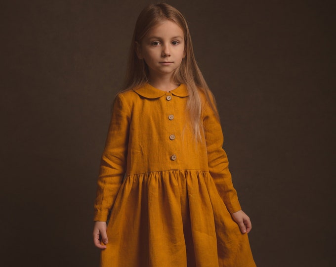 Linen Dress Girls Clothes Girls Linen Dress Boho Dress Girls Linen ...