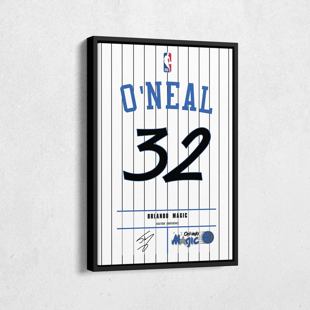 Shaquille O'neal Jersey Art Orlando Magic Basketball Wall Art Home ...