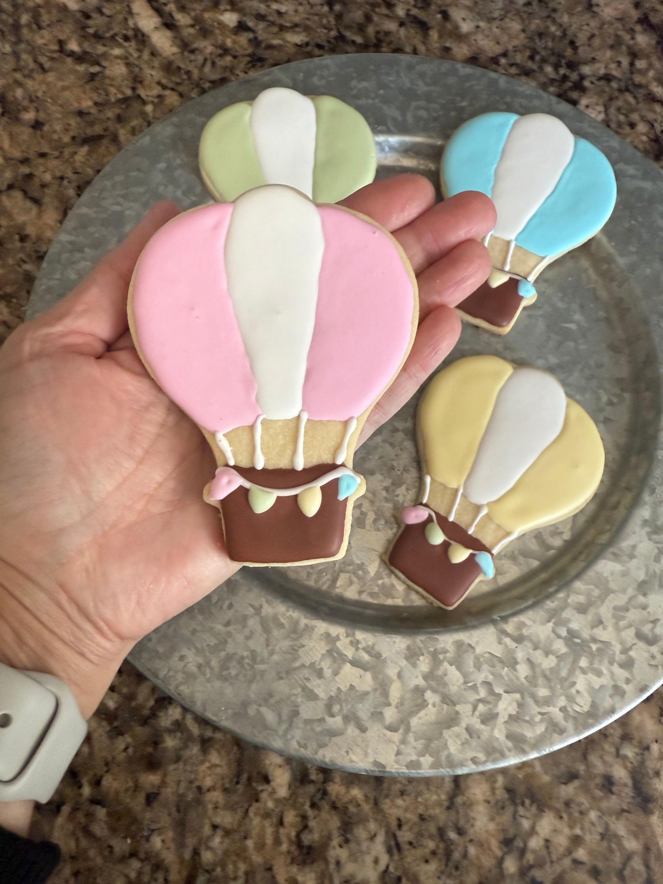 Hand-decorated Hot Air Balloon Sugar Cookie Set - Etsy