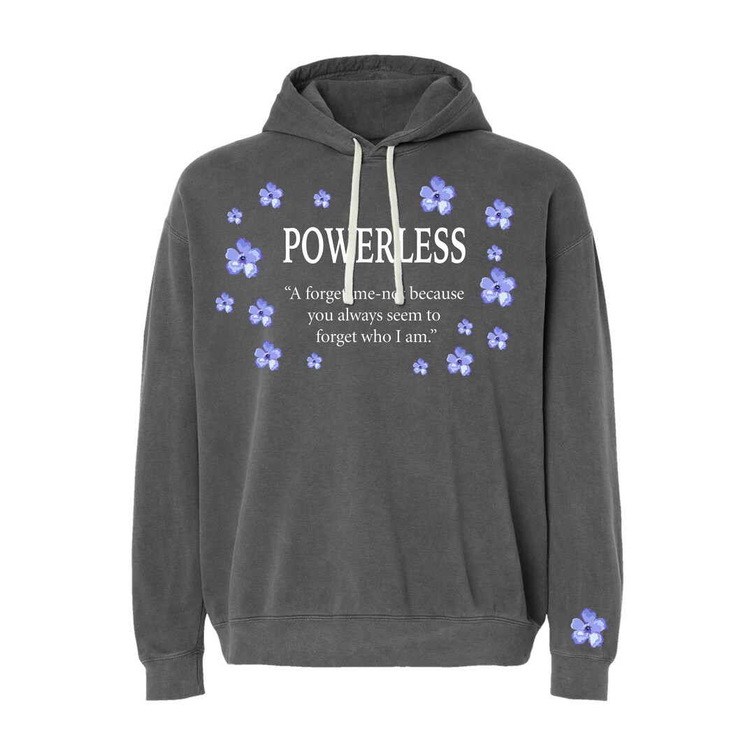 Powerless Forget-me-not Hoodie - Etsy