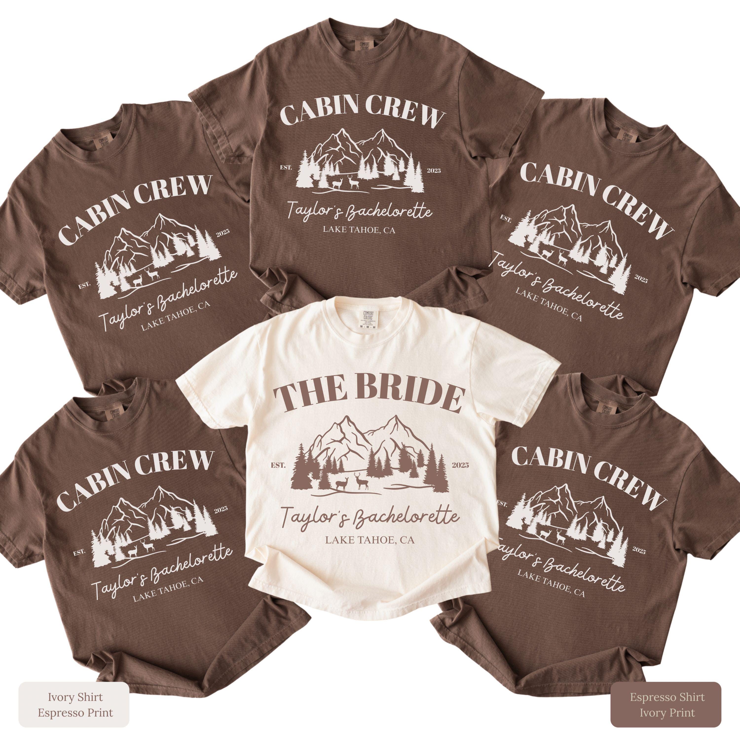 Cabin Trip Bachelorette Shirts, Mountain Camp Bride Tee, Camping Lake ...