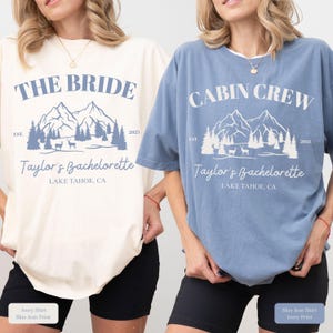 Cabin Trip Bachelorette Shirts, Mountain Camp Bride Tee, Camping Lake ...