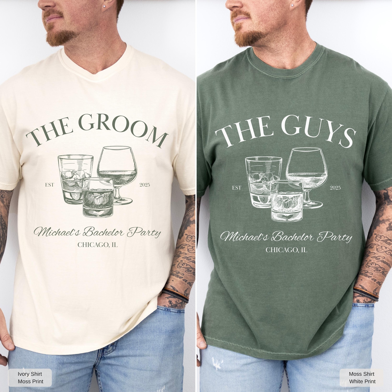 Custom Bachelor Party Comfort Colors Tee: Groom & Groomsmen - Etsy