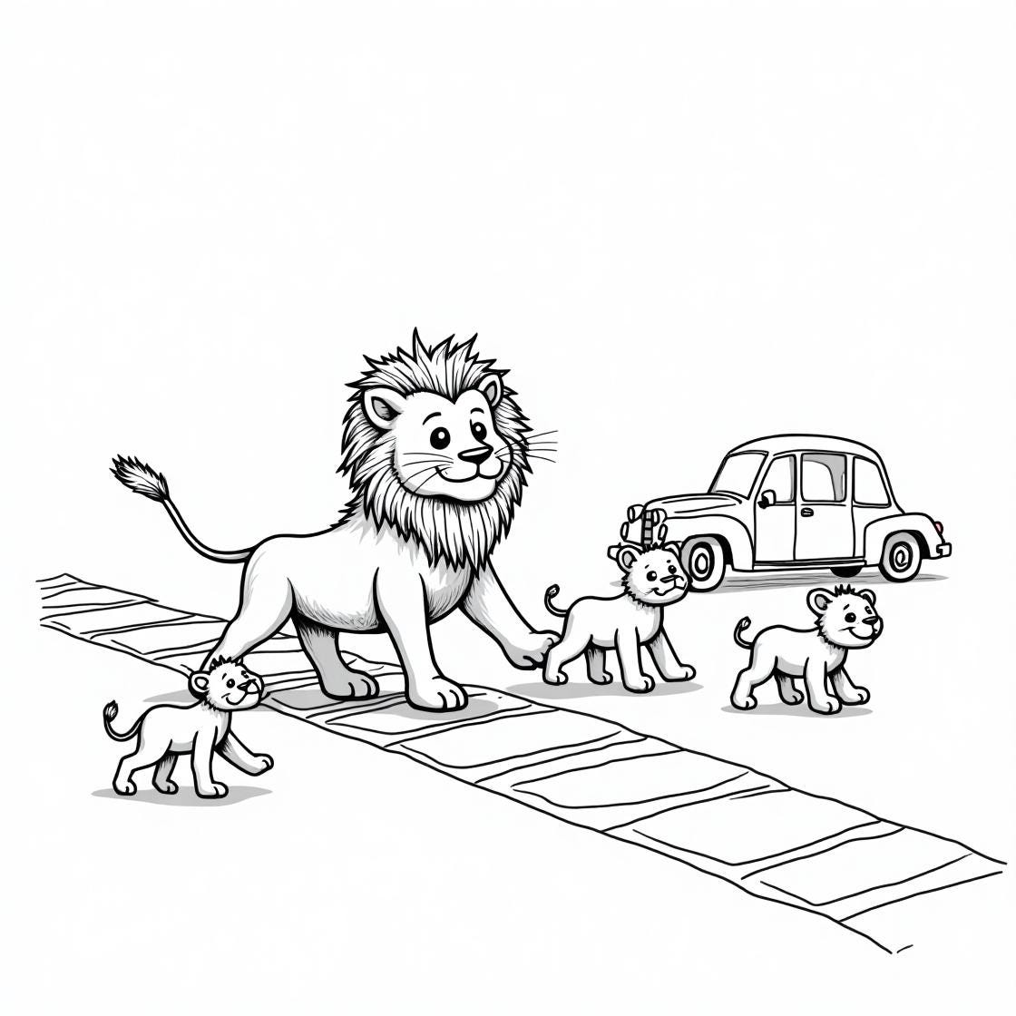 Lion Flying Airplane- Coloring Book- Cute Pilot Lion- Printable -fun ...
