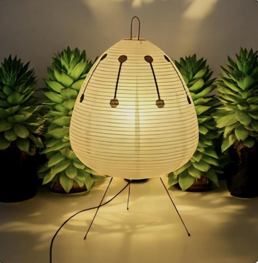 Japanese Paper Lantern Table Lamp – Soft Warm Lighting – Minimalist Zen ...