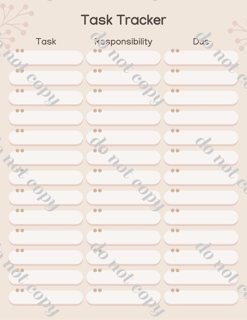Simple Personal Task Tracker, Productivity Planner, Task List Organizer ...