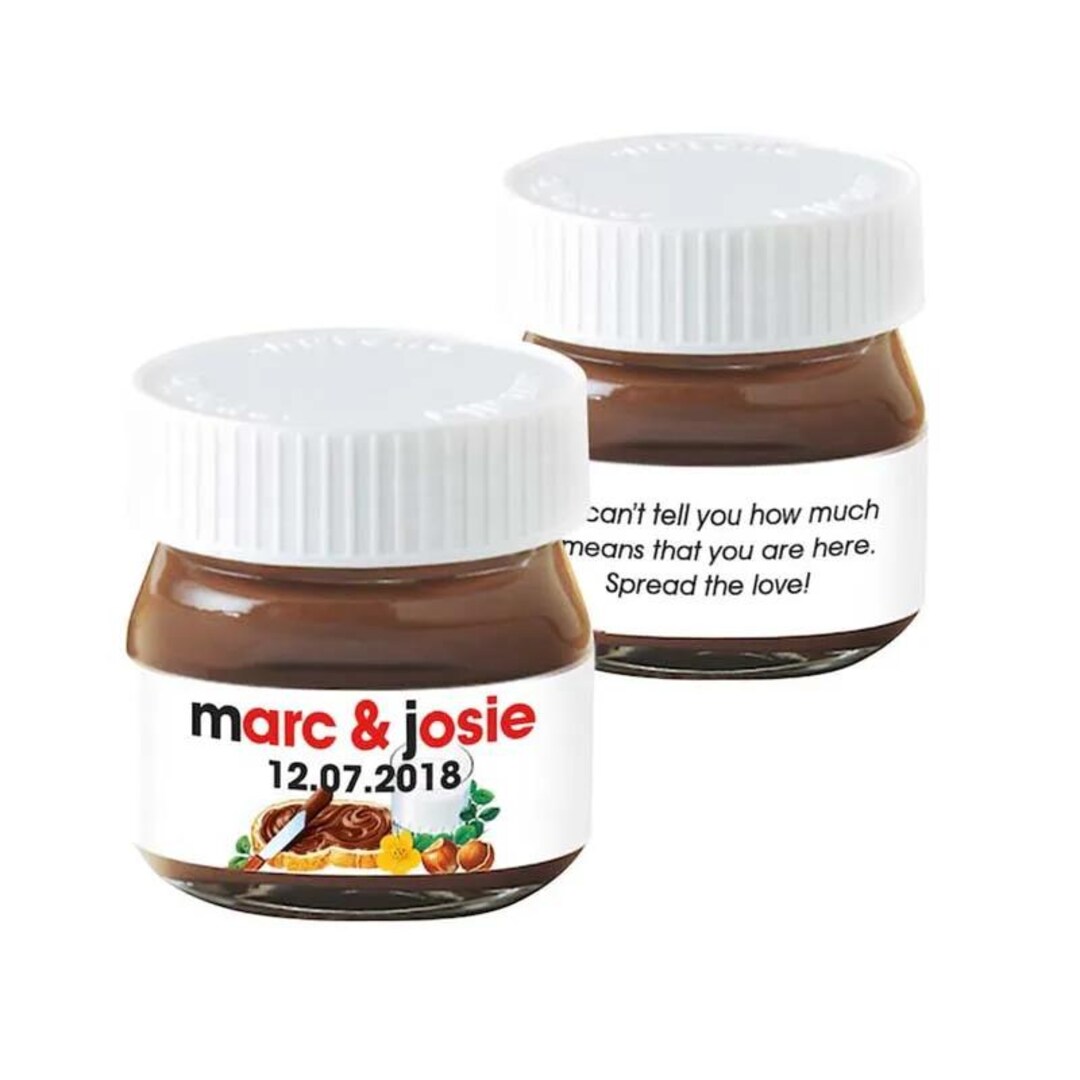 Personalized Mini Nutella Labels Custom Sticker for Chocolate Spread ...