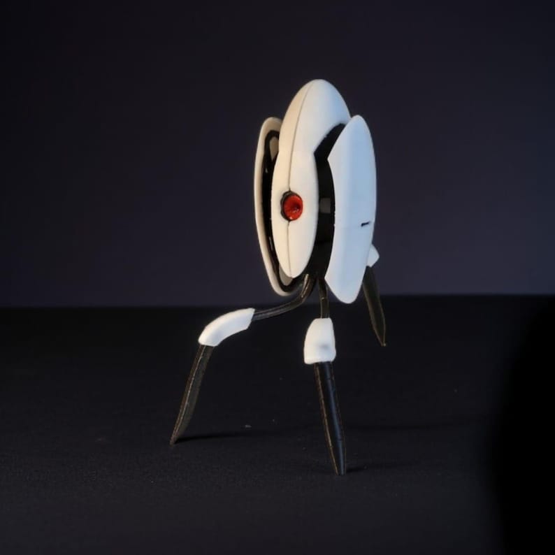 Portal Turret Figurine | Functional Side Panels | Sci-fi Desk Decor ...